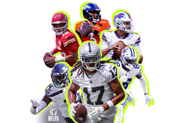 Stylized NFL Players in various poses